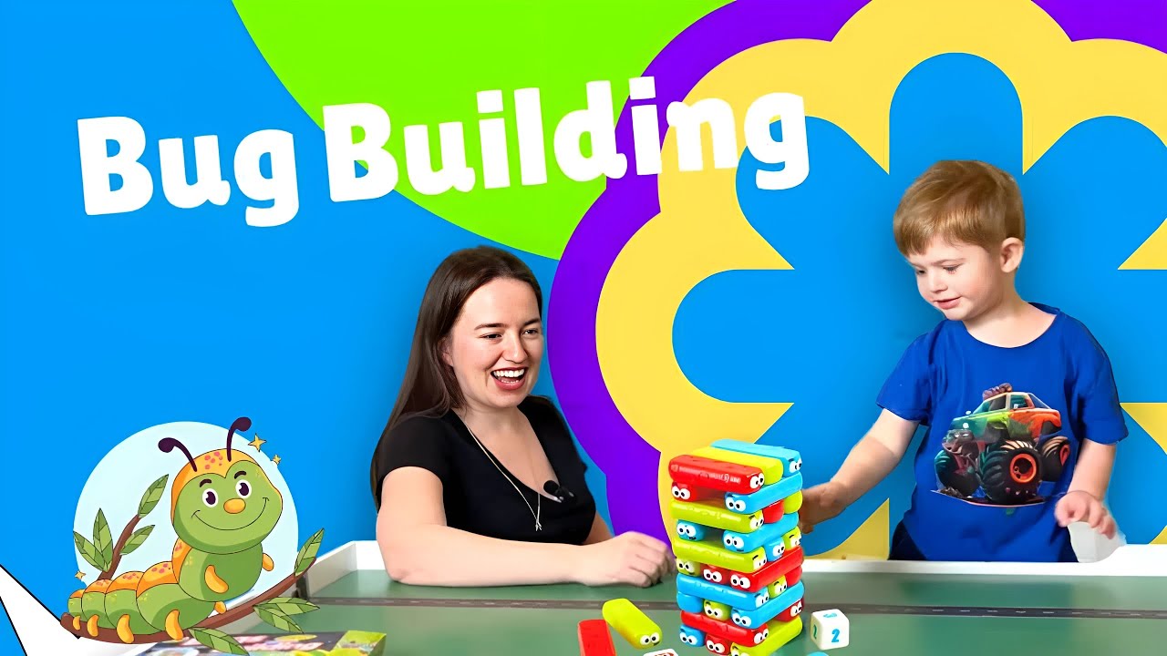 Jenga for kids Bugs Building Game 🐛 - YouTube
