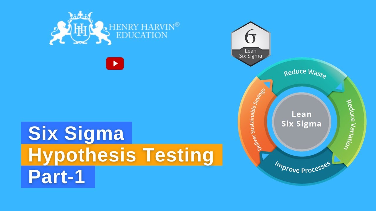 Hypothesis Testing (Part-1) | Best Lean Six Sigma Black Belt Tutorial ...