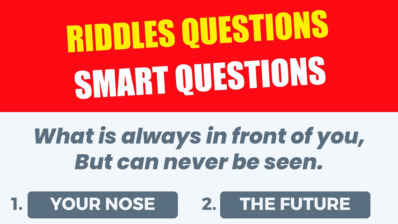 Riddles Questions Quiz | Smart Questions | Hidden Answer - YouTube