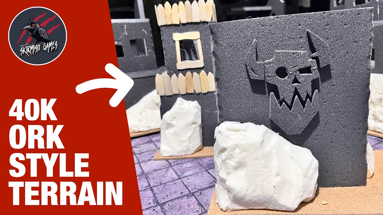 WARHAMMER 40K TOURNAMENT TERRAIN - ORK STYLE! How To Build 10th Edition ...