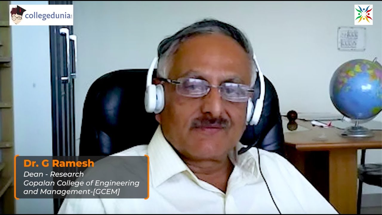 Dr G Ramesh Dean Research Gopalan College Of Engineering And Management Gcem Youtube