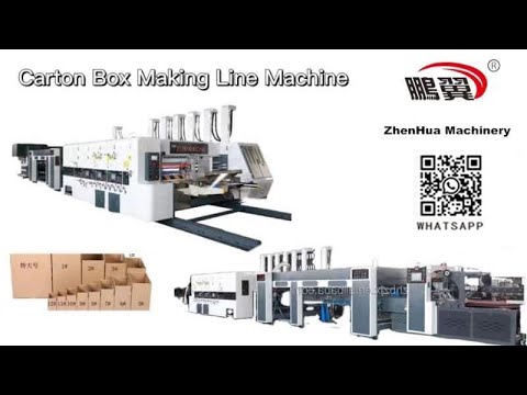 Full Auto Case Maker Flexo Folder Gluer Inline-1 Sheet Board To 3 Boxes ...