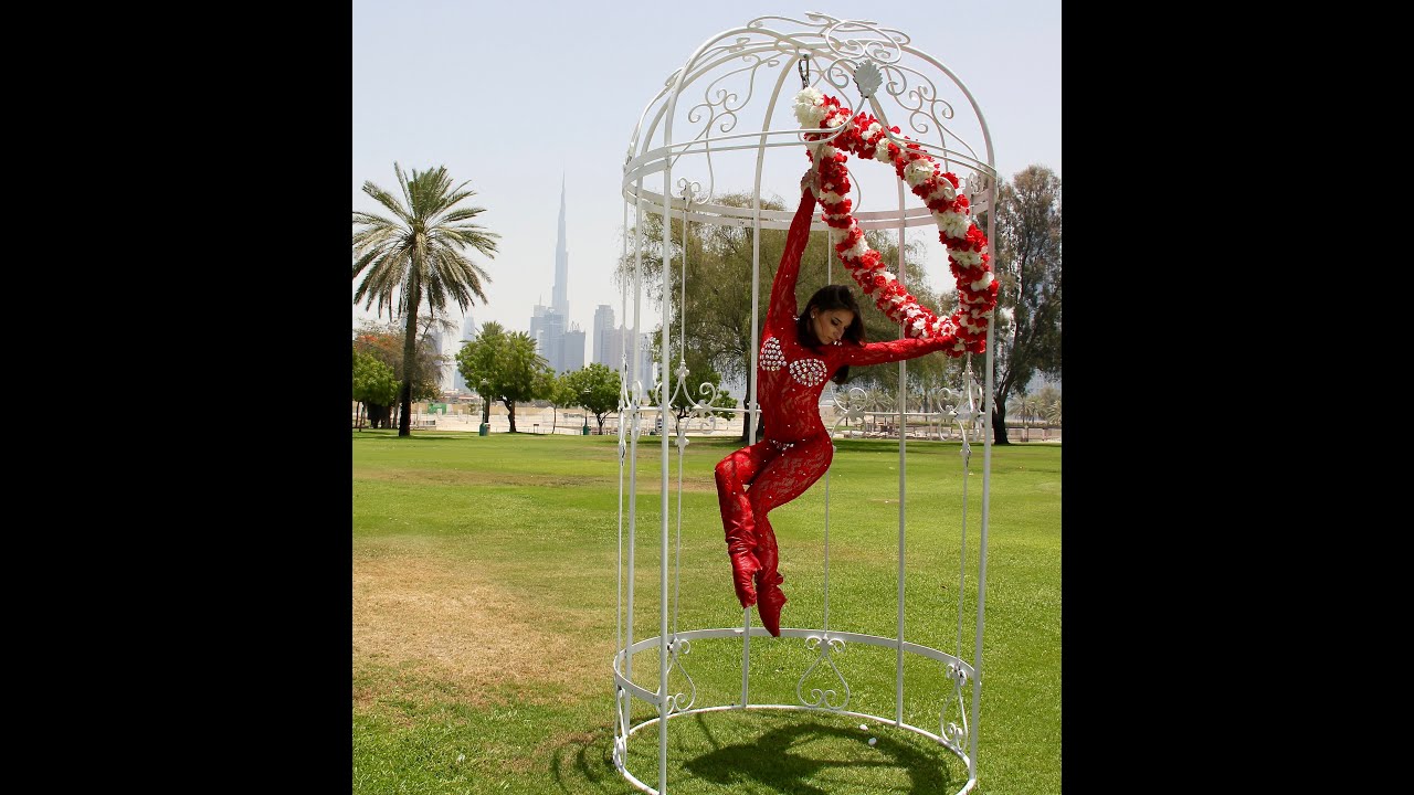 Valentine Cage dancer in Red #valentinesday #dubaientertainment - YouTube