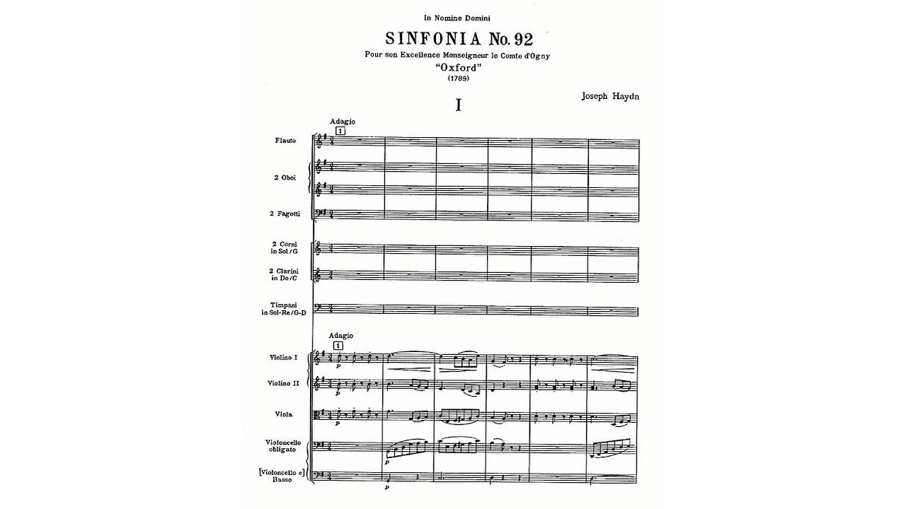 Haydn: Symphony No. 92 in G major "Oxford" (with Score) - YouTube