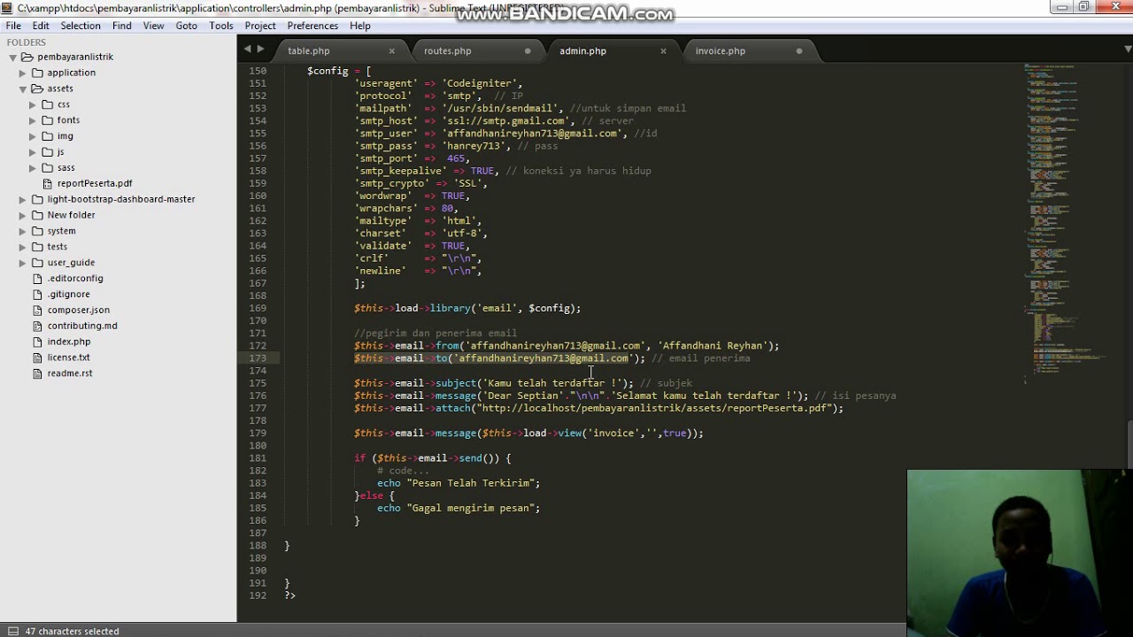 Penjelasan code send gmail format pdf - YouTube