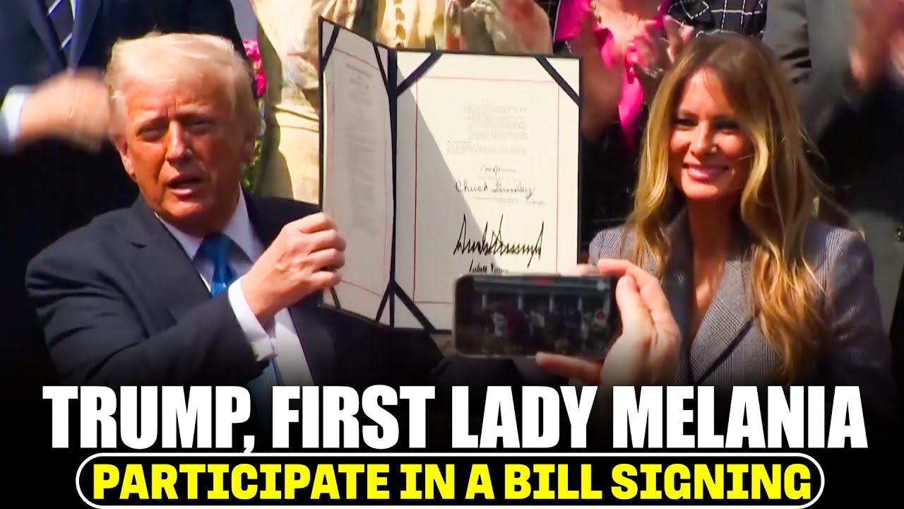 US President Trump and First Lady Melania Trump sign TAKE IT DOWN ACT ...