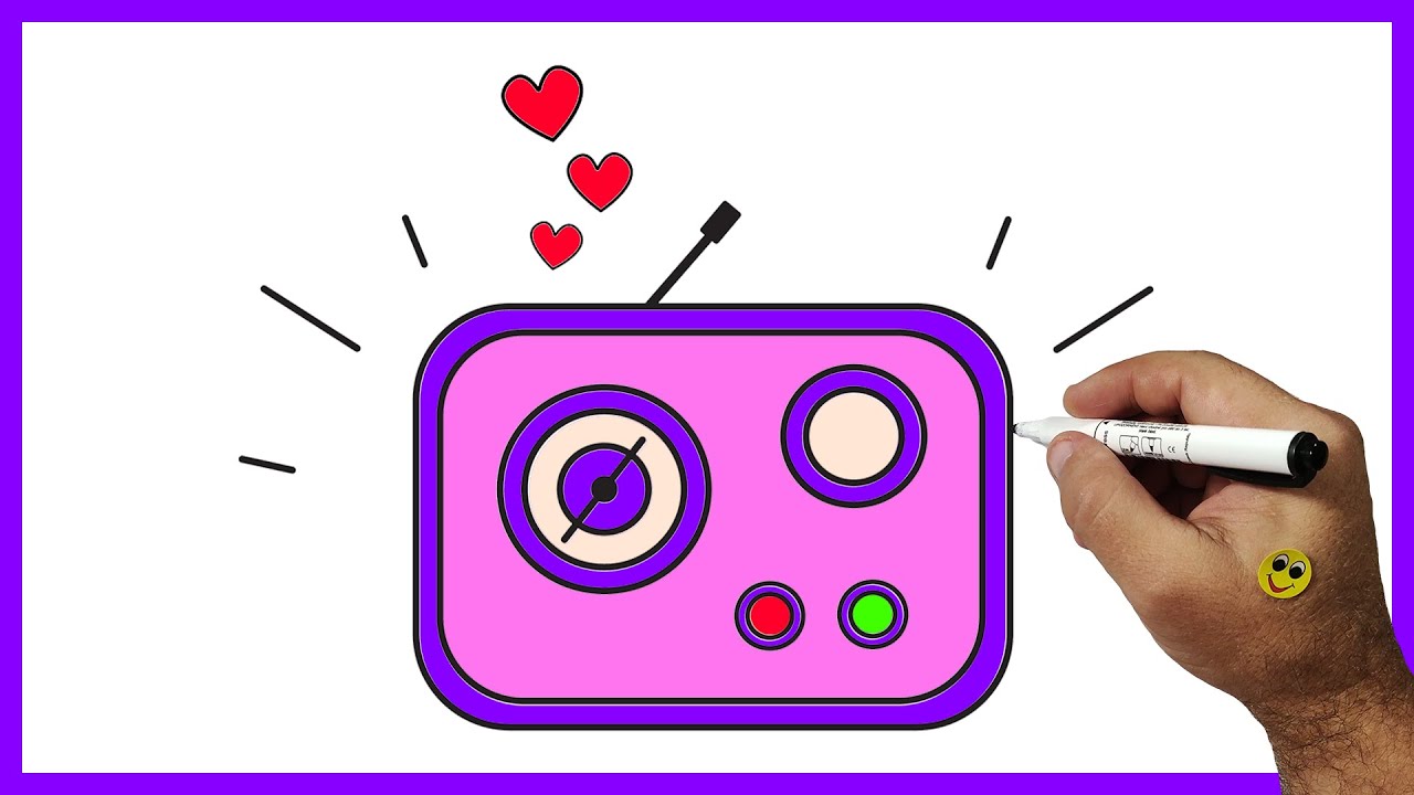 How to Draw a Radio Step by Step Easy - YouTube