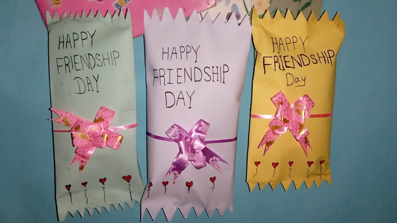 DIY/Friendship Day Chocolate gift Chocolates&paper gift/How to make ...