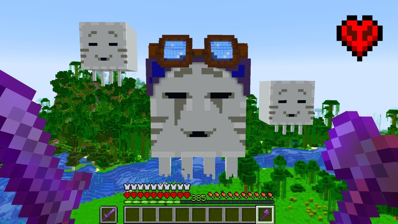 A FLYING GHAST In Hardcore Minecraft ! - YouTube