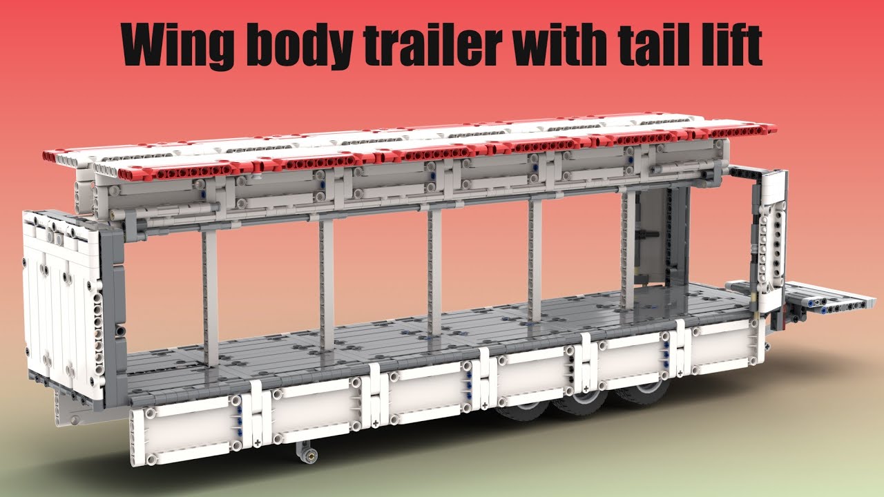 Wing body trailer with tail lift - Lego MOC by OldOlneyLego - YouTube