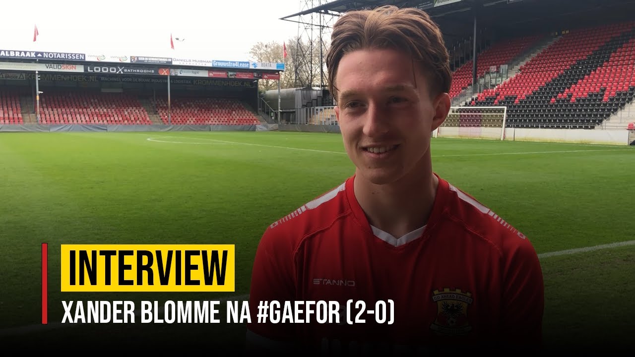 𝗜𝗻𝘁𝗲𝗿𝘃𝗶𝗲𝘄 💬 | Xander Blomme | Go Ahead Eagles - Fortuna Sittard - YouTube