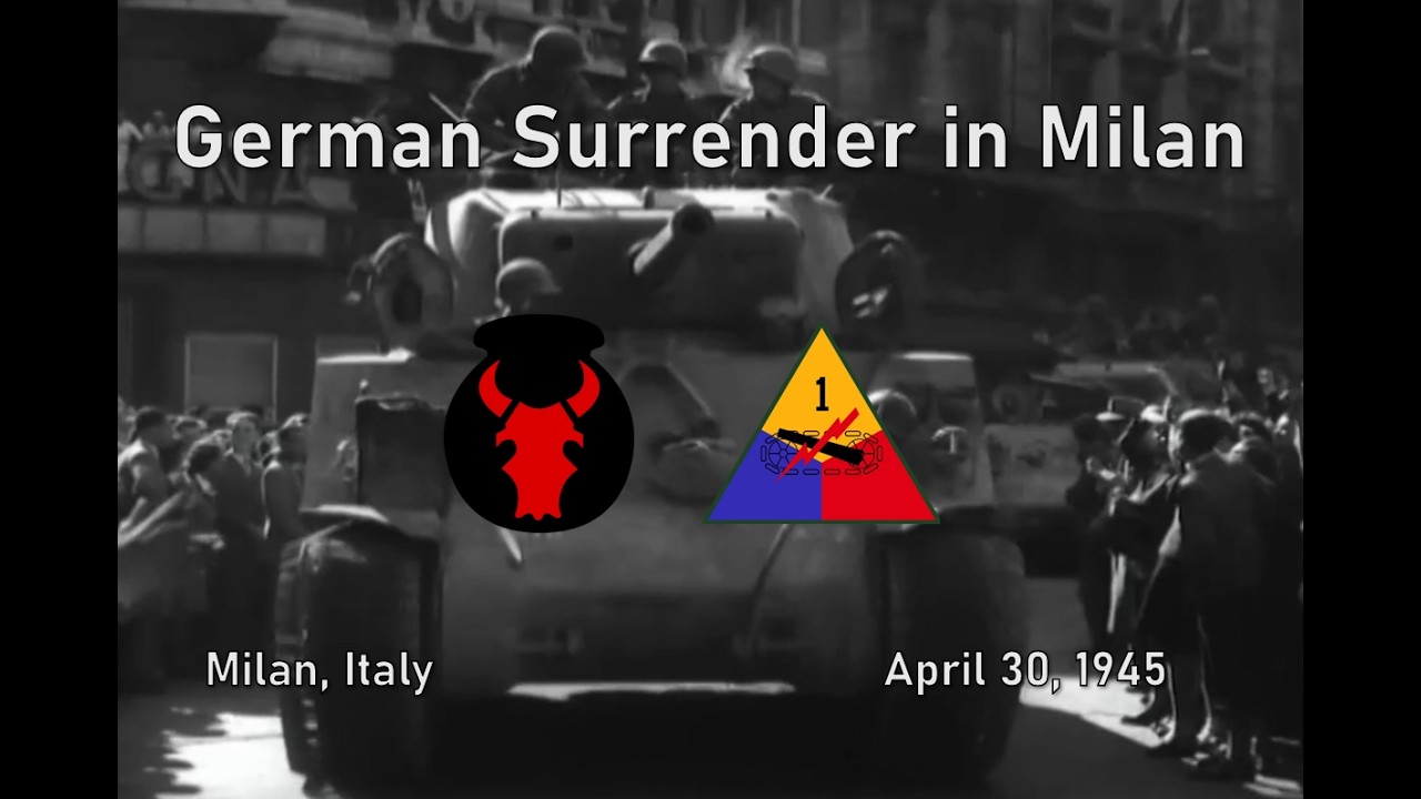 German Surrender and Allied Advance; 34th Inf. Div. & 1st Armored Div ...
