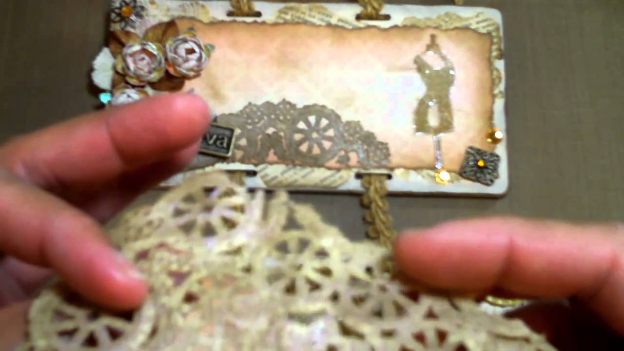 Shabby Chic "Parisian Diva" wall hanging! (Vid #184) - YouTube