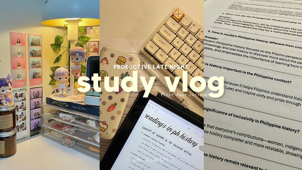 Study Vlog📚 waking up at 4 am, ipad notes, productive late night study ...