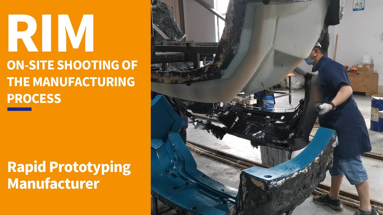 Reaction injection molding RIM on site shooting of the manufacturing ...