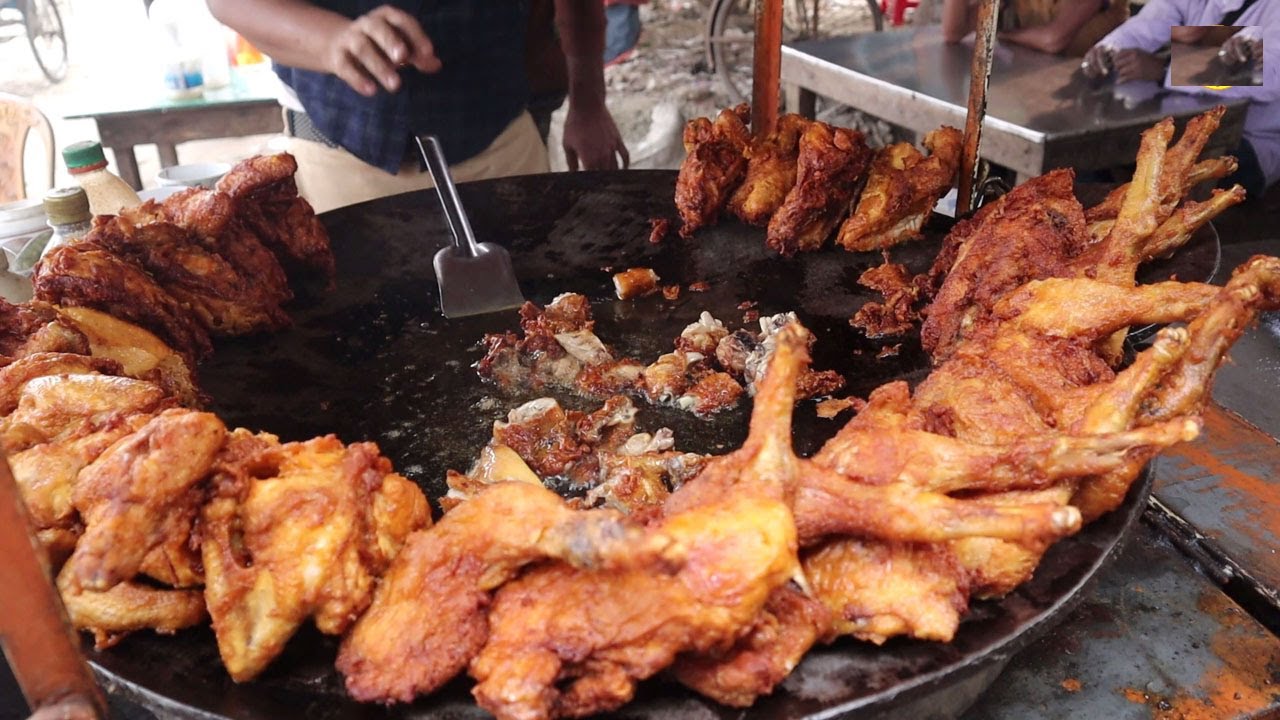 Fried Chicken Vorta! Roadside Delicious street food in Gazipur ...