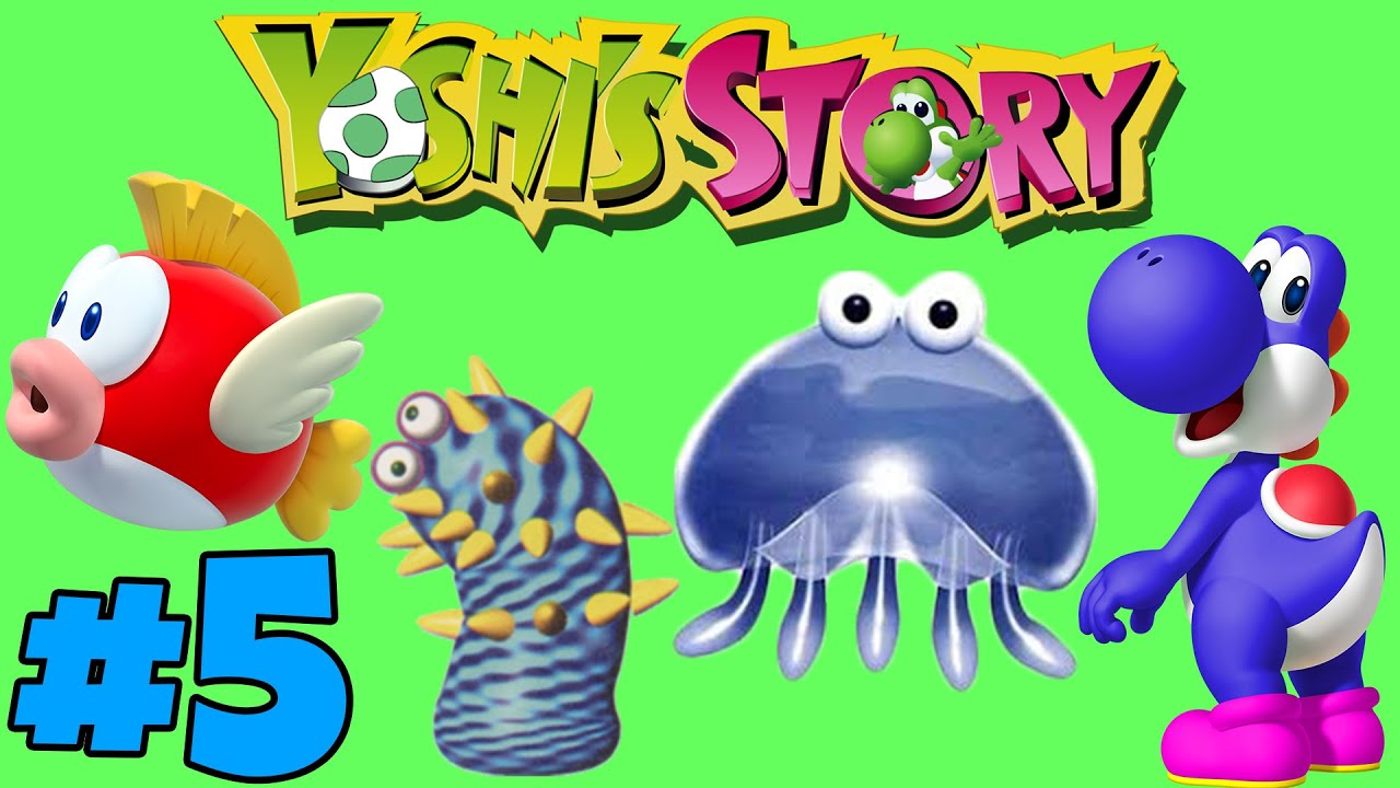 Yoshi's Story - Episode 5: Lots O' Jelly Fish with Blue Yoshi! [All ...