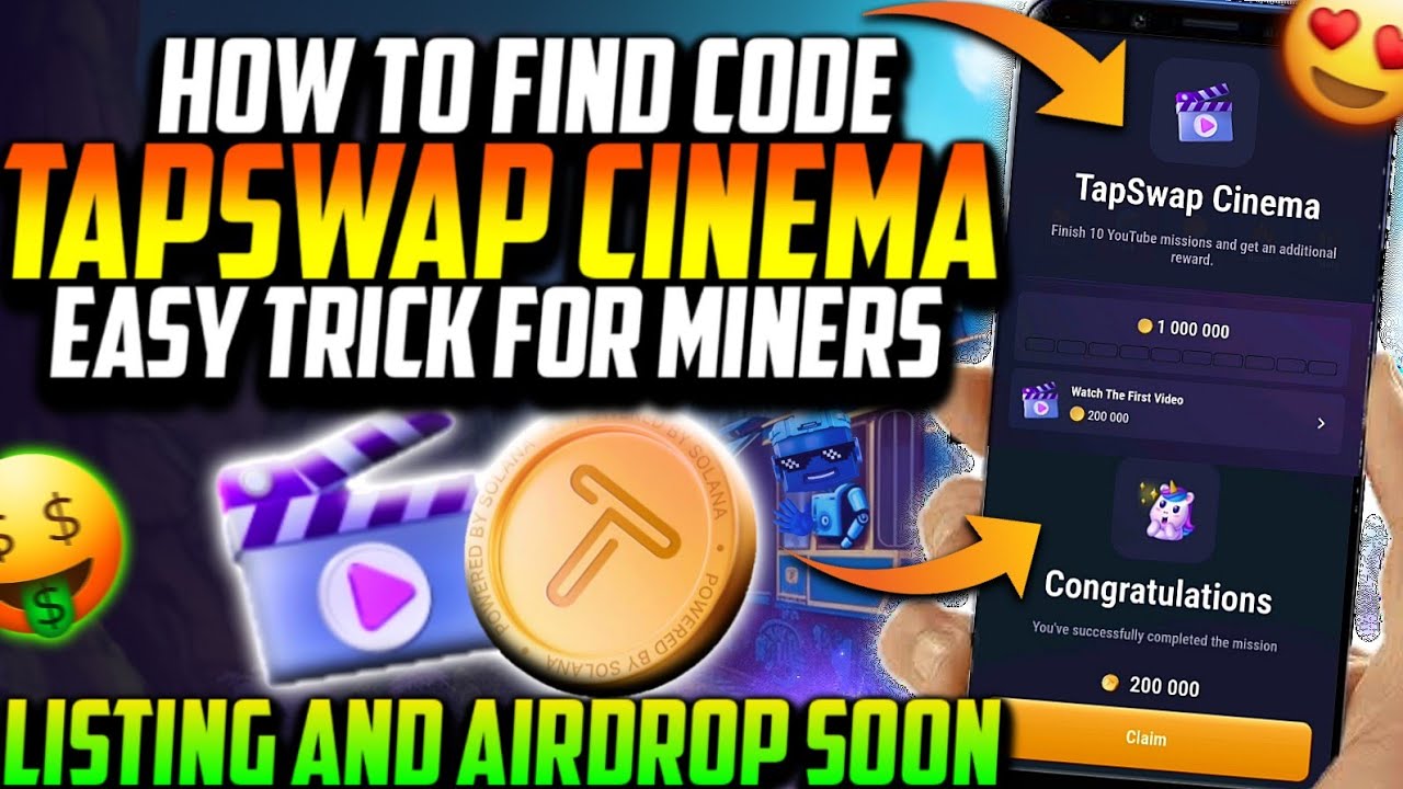 TapSwap Cinema Code Find Trick 😍| How To Find TapSwap Cinema Code From ...