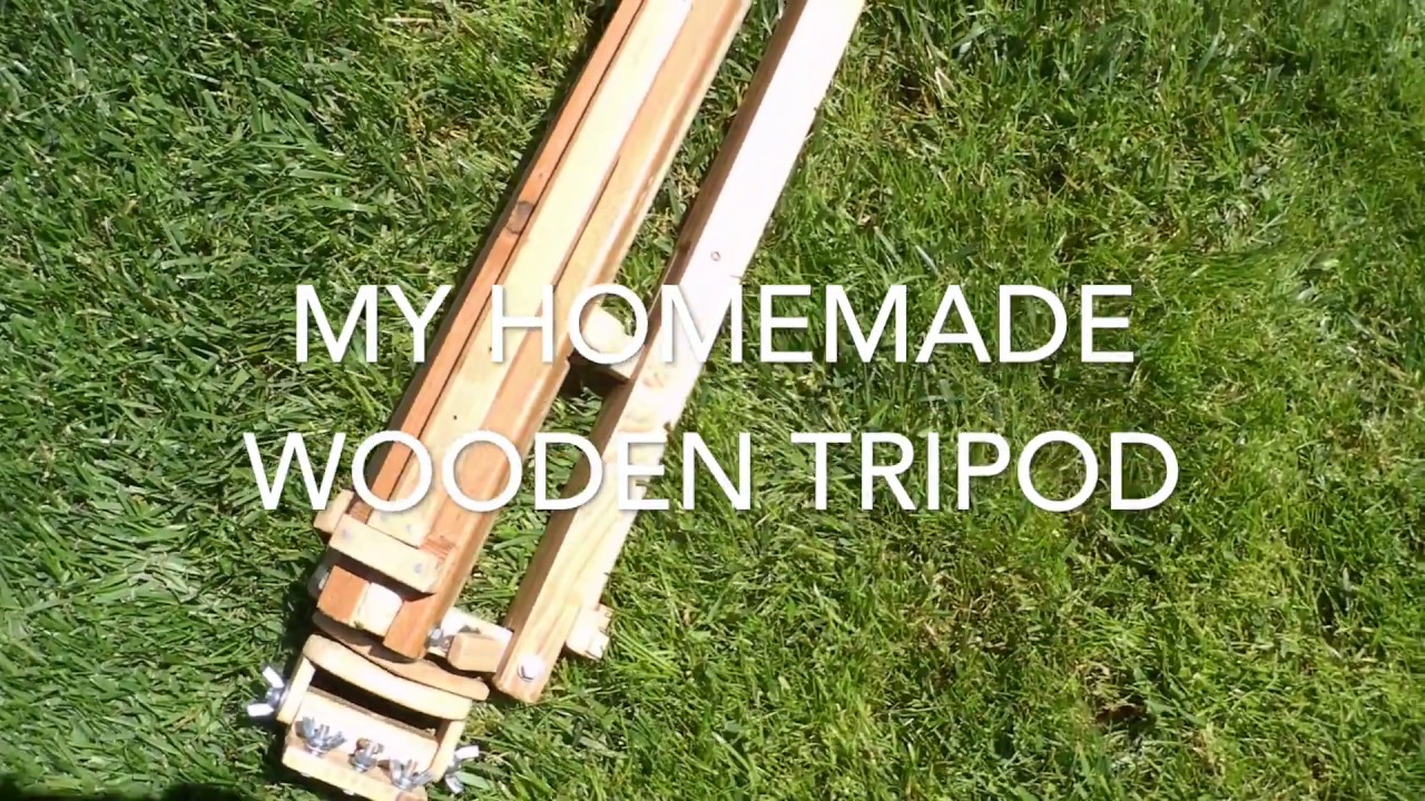 My homemade wooden tripod- showing // Woodworking - YouTube