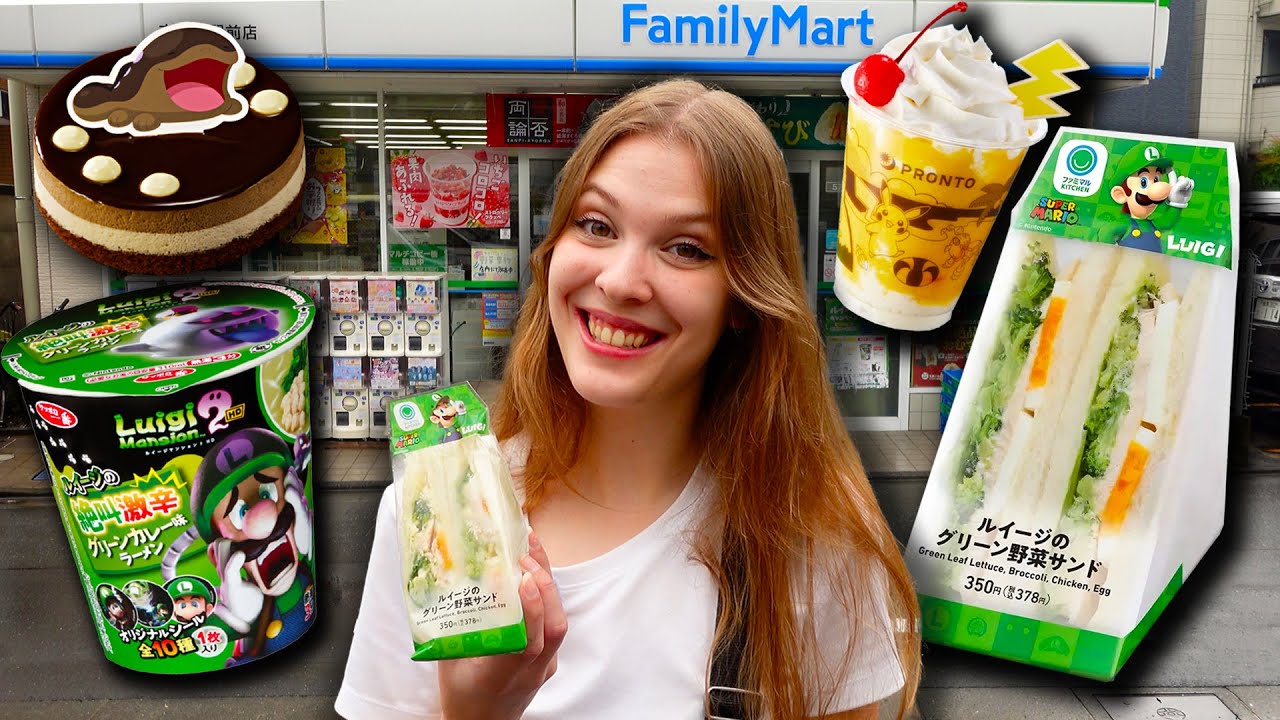 24 Hours Eating ONLY NEW Nintendo Food in Tokyo - YouTube