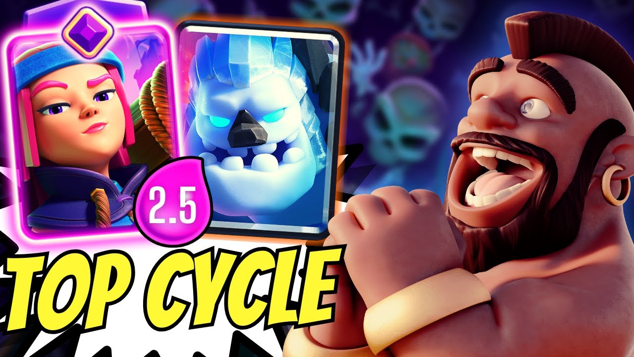 💪SUPER CYCLE SUPER STRONG!!! TOP DECK CYCLE HOG RIDER!! [clash royale ...