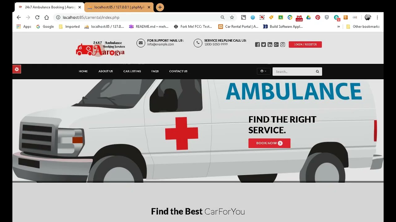 Aarogya Ambulance Booking Service : Major project demo - YouTube