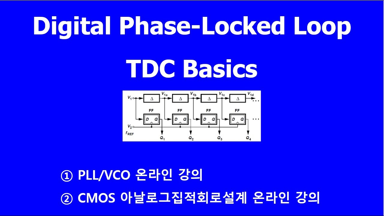 Design of CMOS PLLs_ 온라인 강의 _ Digital PLL _ TDC 기본 - YouTube