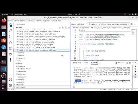 Laravel 10 - V57 : Utiliser les migrations (1/5) - YouTube