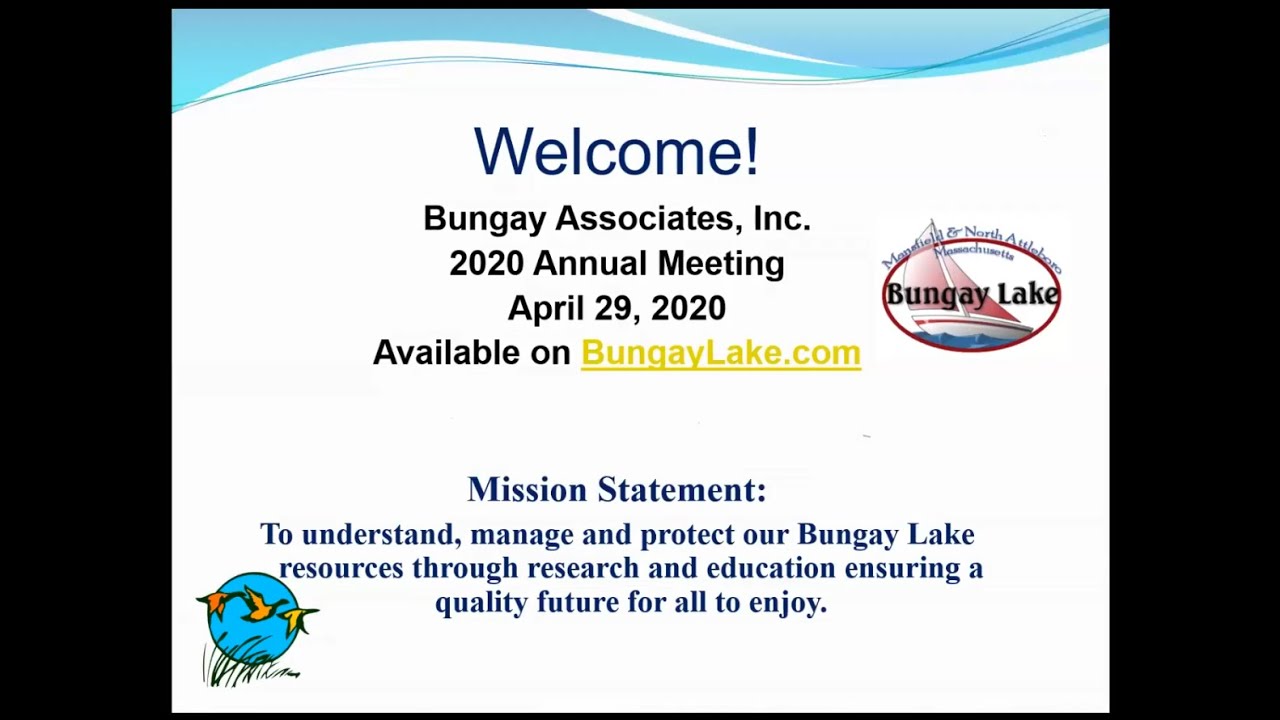 2020 Bungay Lake Annual Meeting - YouTube