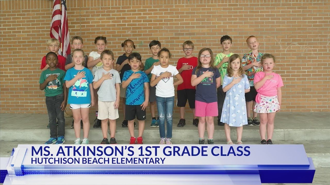 The Daily Pledge: Ms. Atkinson's 1st Grade Class - YouTube