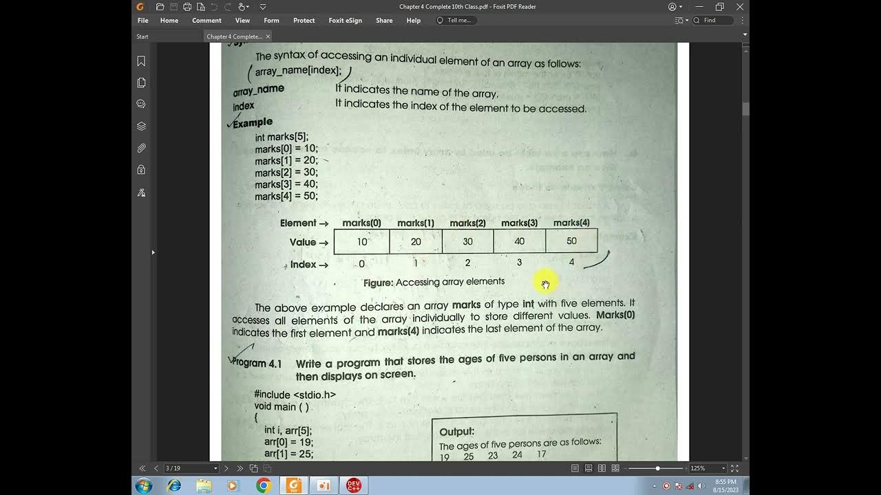 🔍 Accessing Array Elements: Index Subscript | 10th Class Computer Science 🚀📚 - YouTube