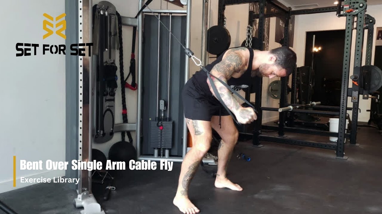 Bent Over Single Arm Cable Fly | SFS Exercise Library - YouTube