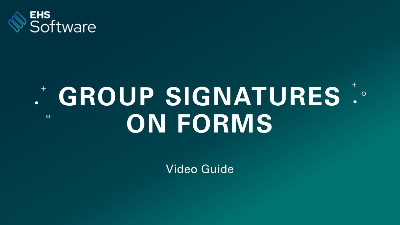 Group Signatures on Forms - YouTube