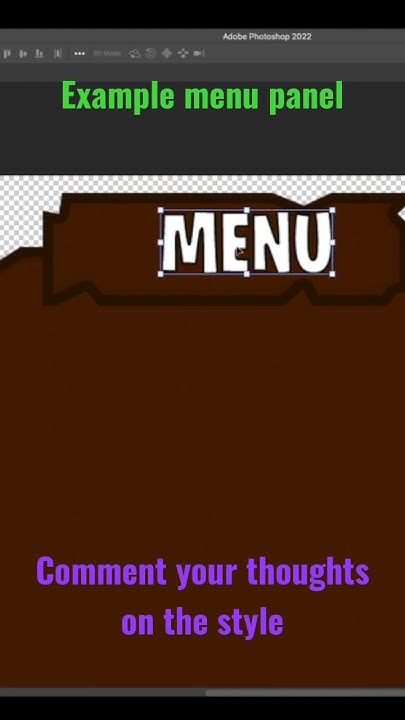 Making a concept menu panel #gamedev #indiegamedev #photoshop #shorts - YouTube