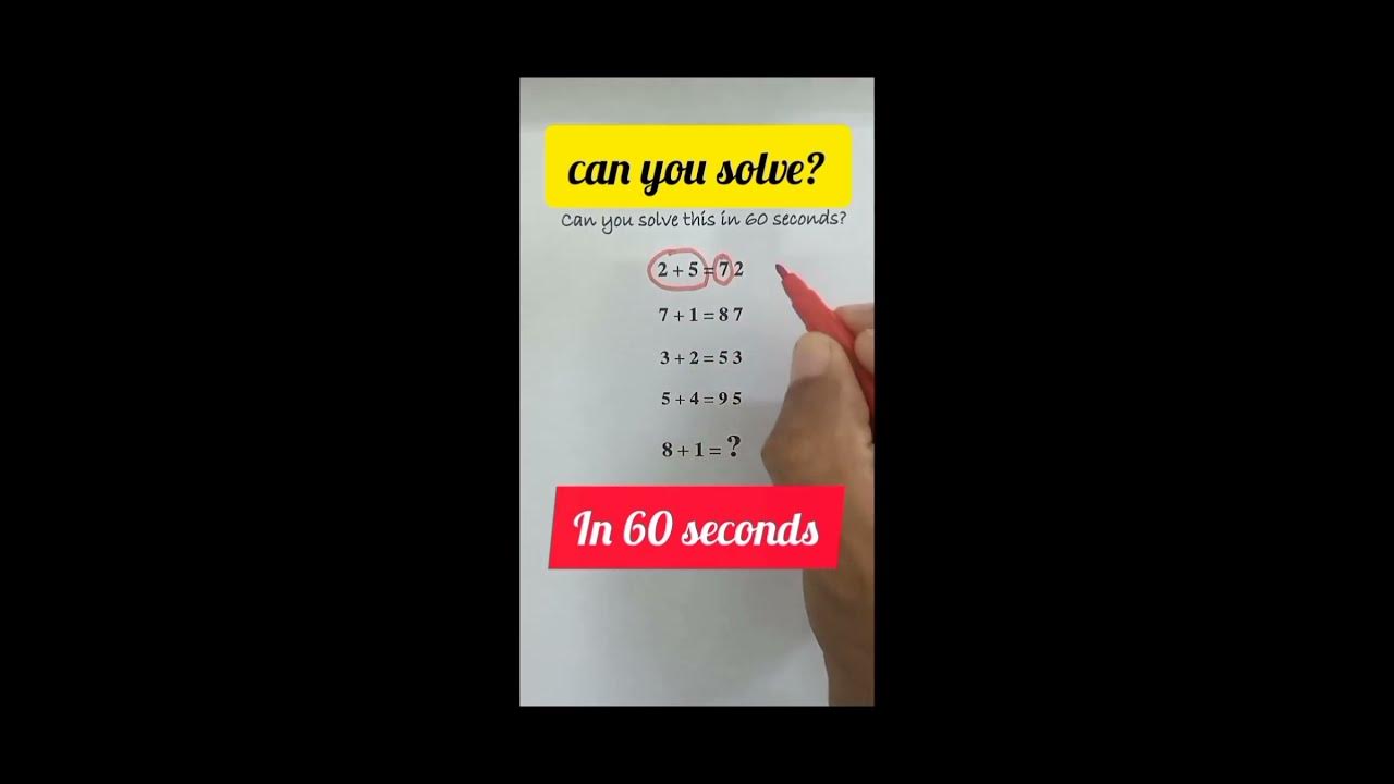 can you solve I Maths puzzle l logic math l math olympiad l icse l cbse l reasoning math lexam I ...