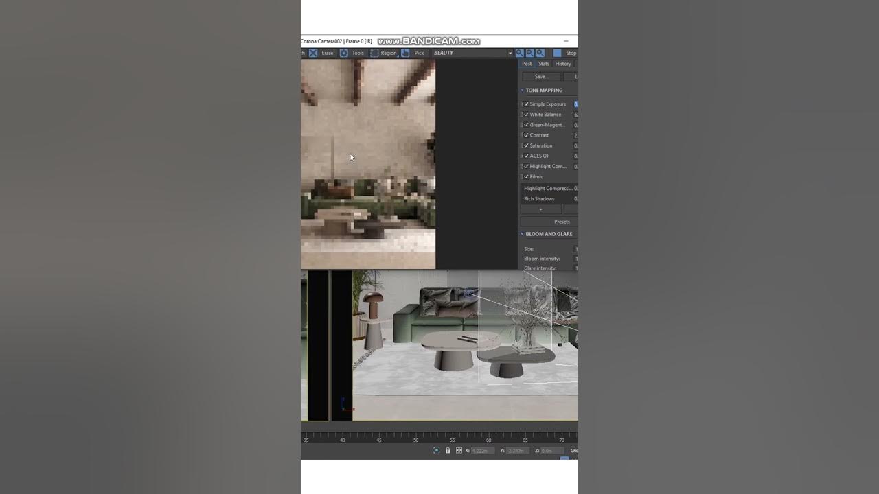 3dsmax - Corona render depth of field camera effect - YouTube