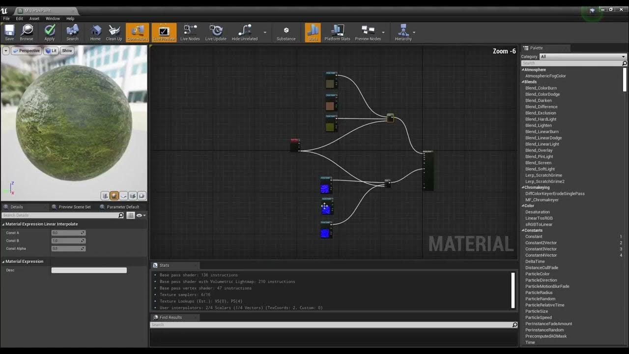 Tutorial UE4 Vertex Paint Part2 Blend Textures - YouTube