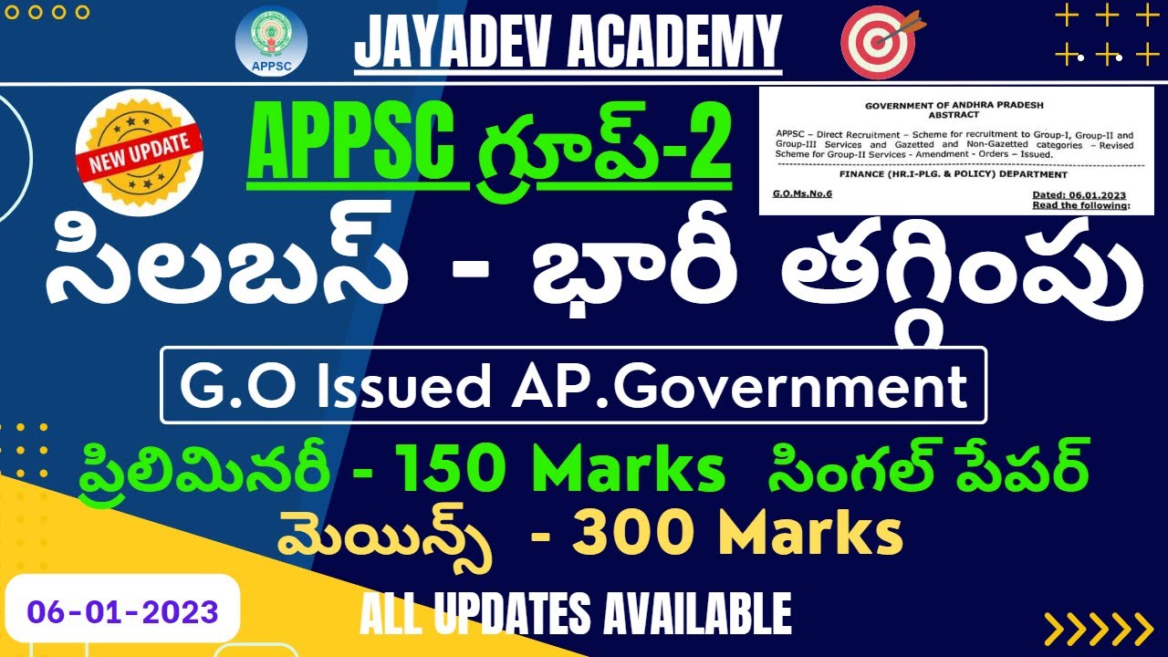 APPSC Group-2 Notification 2023 | Exam Pattern Changed | Syllabus ...