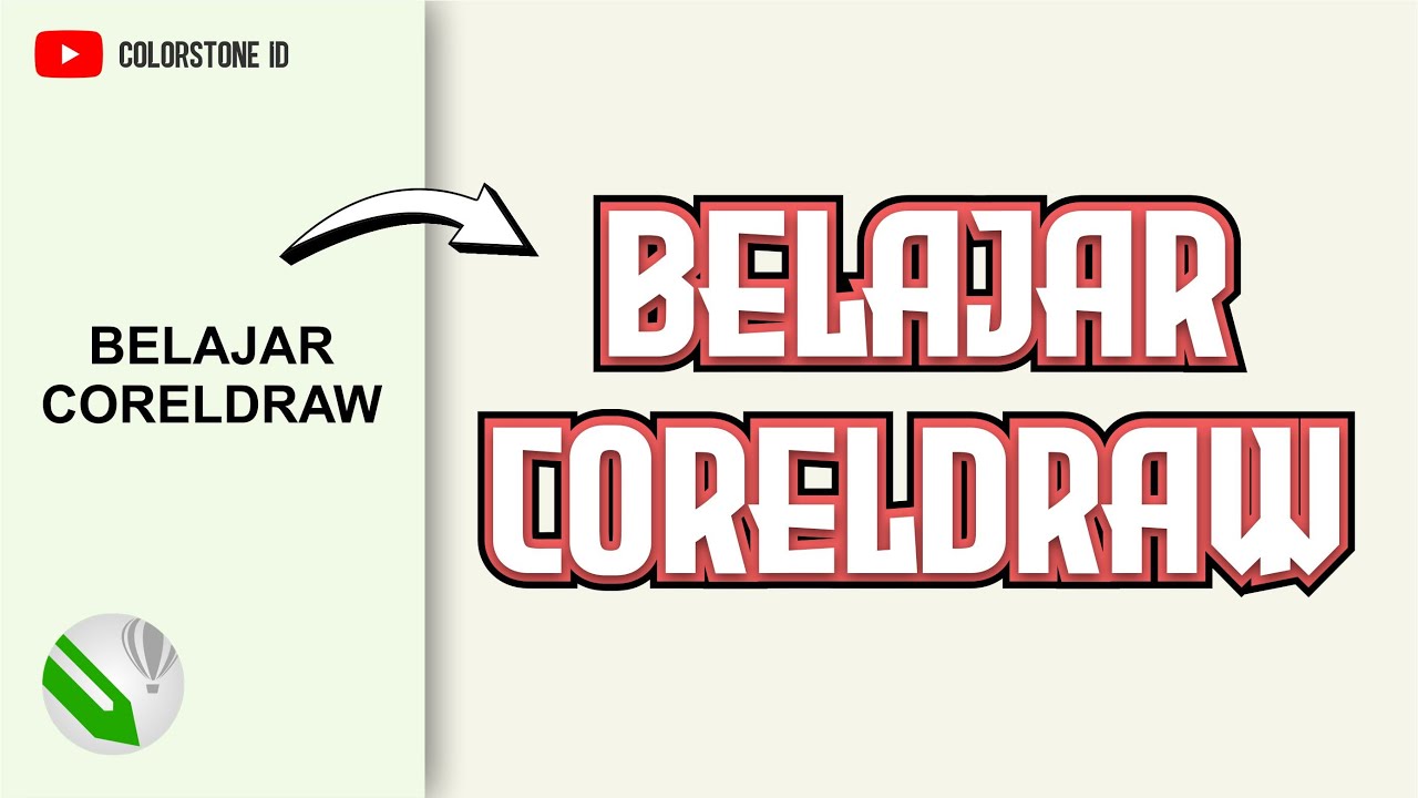 Cara mudah membuat efek pada text dengan CorelDraw - YouTube