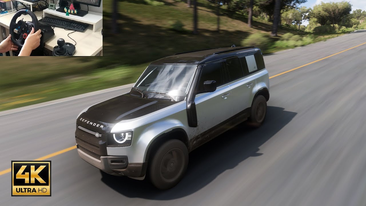 2020 Land Rover Defender 110X-Steering Wheel Gameplay Forza Horizon 5 ...