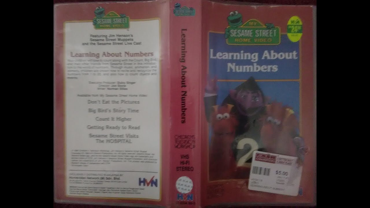 Sesame Street Learning About Numbers Vhs