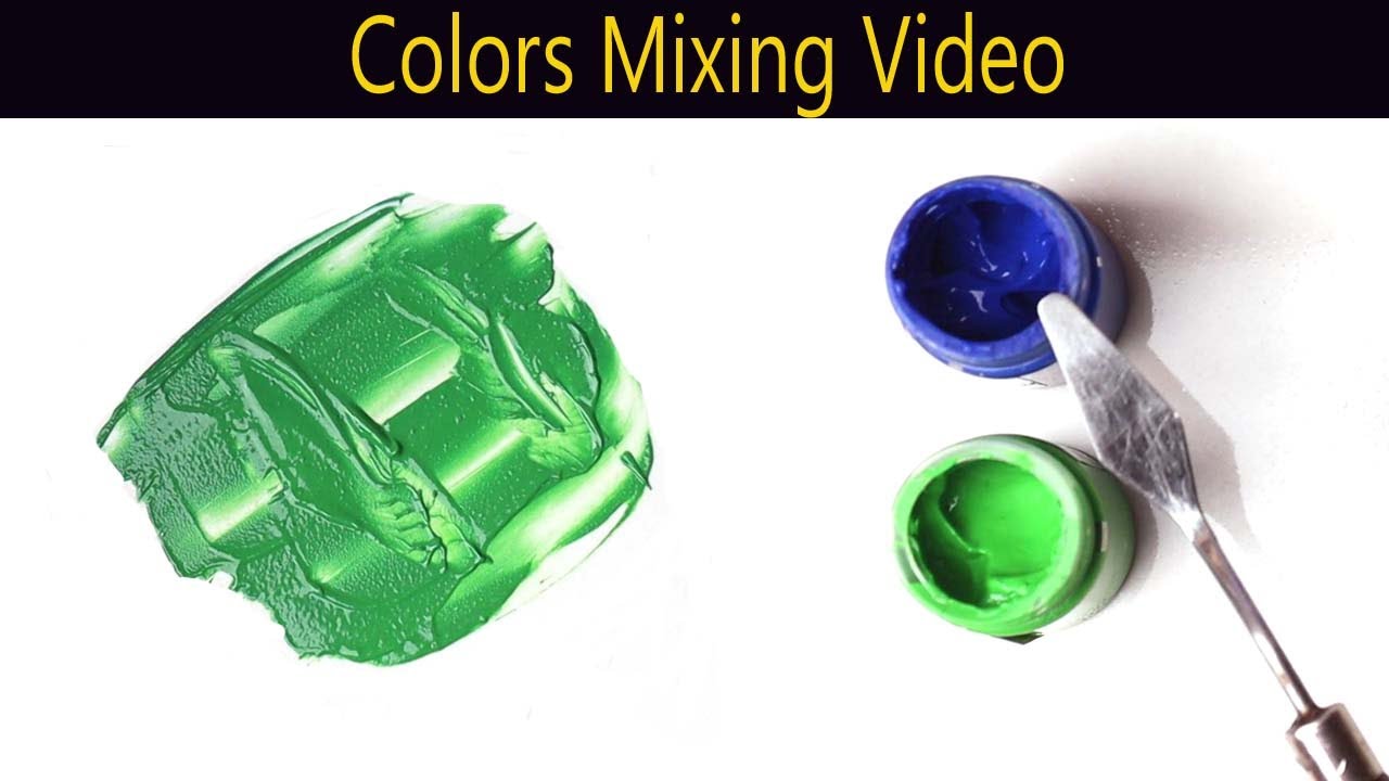 How To Mix Blue And Light Green Make Devil Green Color - YouTube