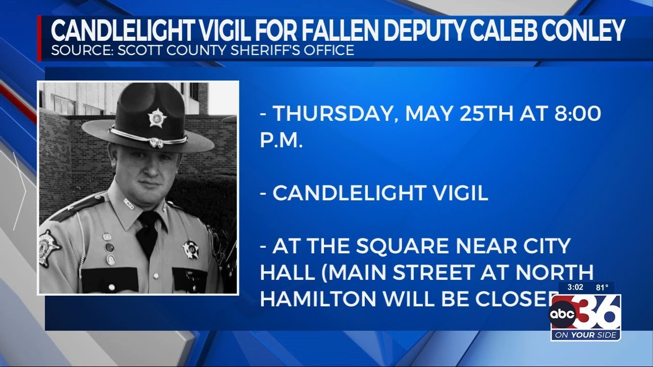 Vigil to be held for fallen Scott Co. deputy Caleb Conley - YouTube