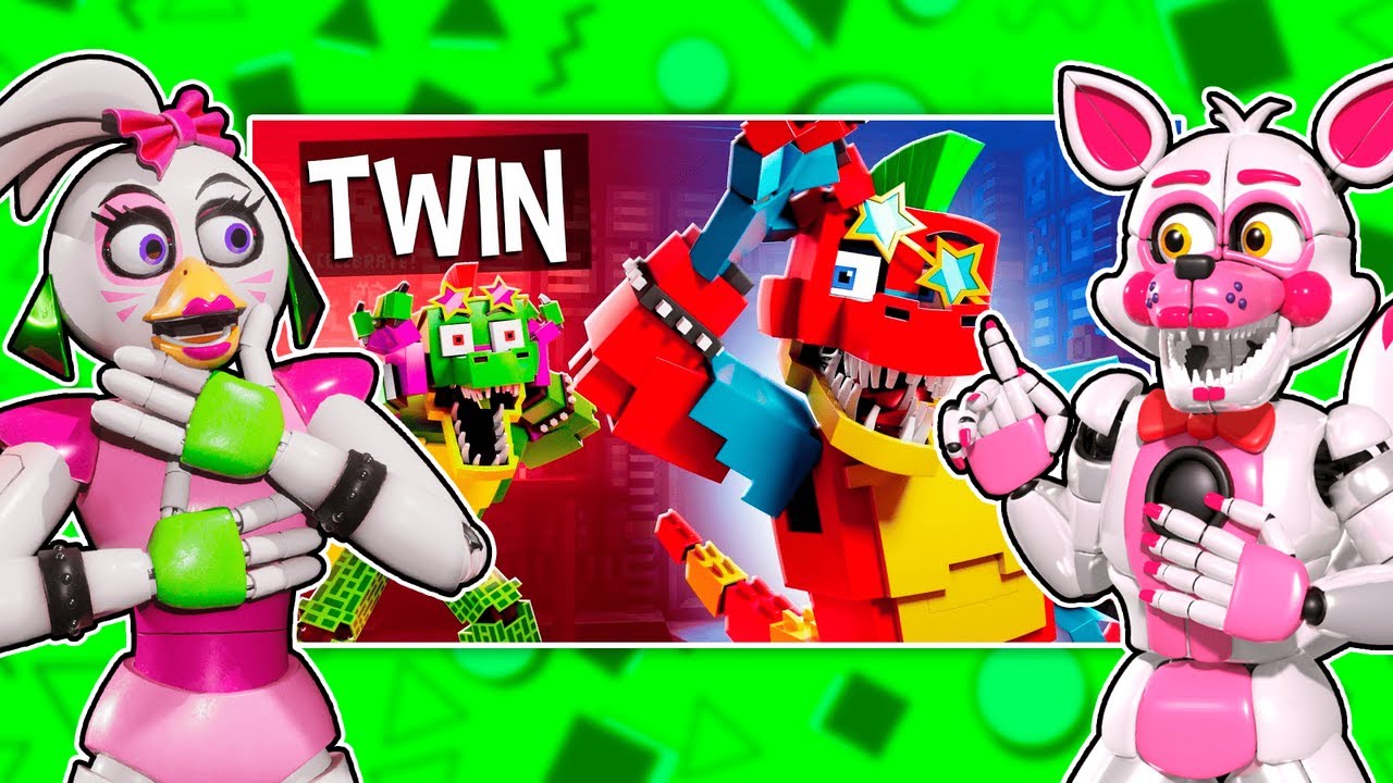 Glamrock Chica and Funtime Foxy REACT To Monty Fights His Twin ...