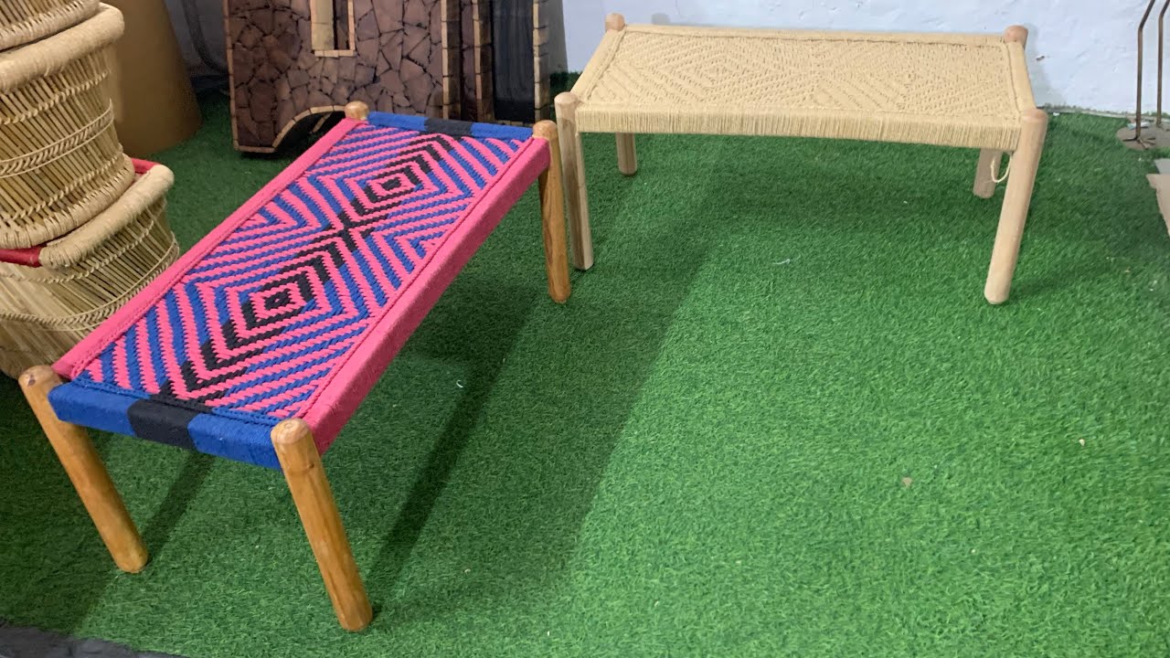 Bench Pidha Wooden Charpai Stools Furniture Wholesaler - YouTube