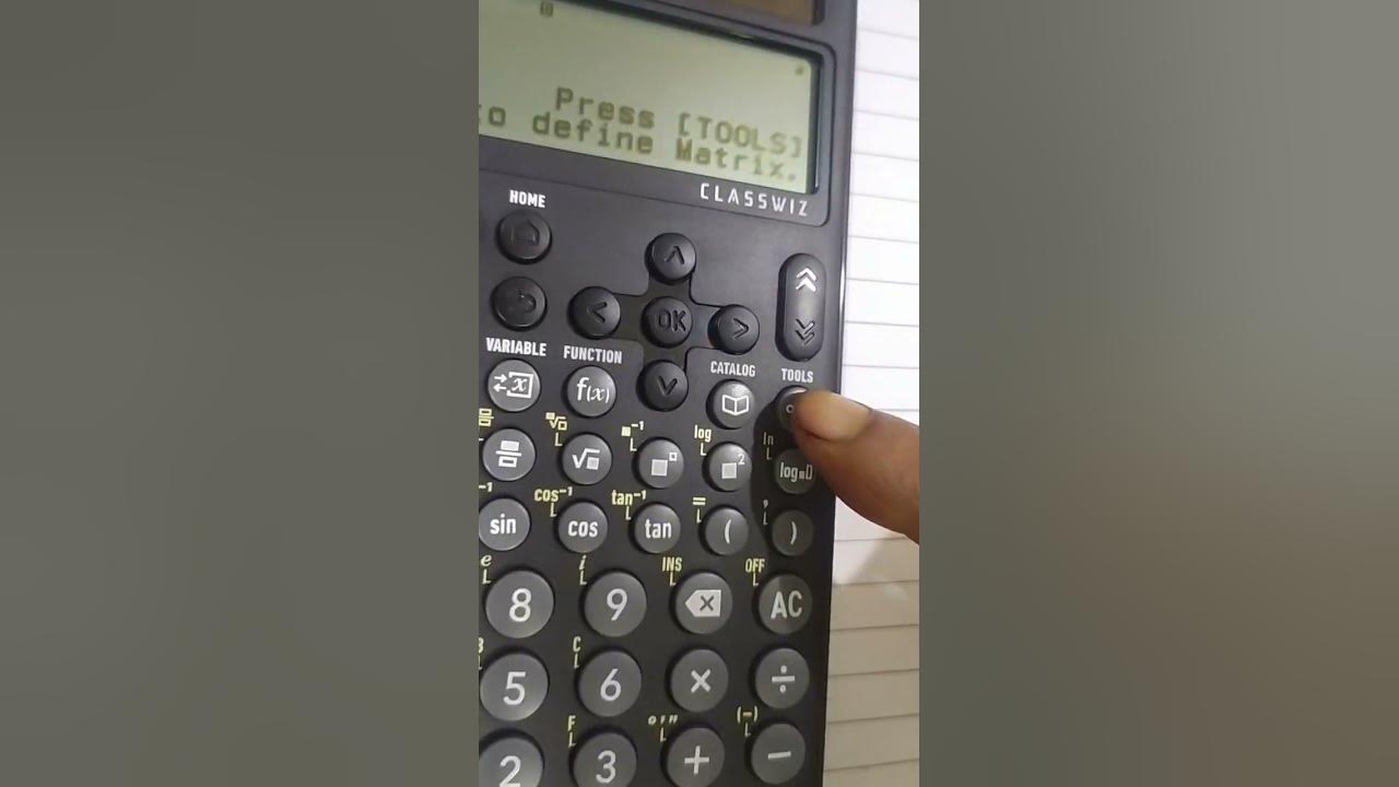 Determinent of a matrix using Calculator "Casio fx-991cw" - YouTube
