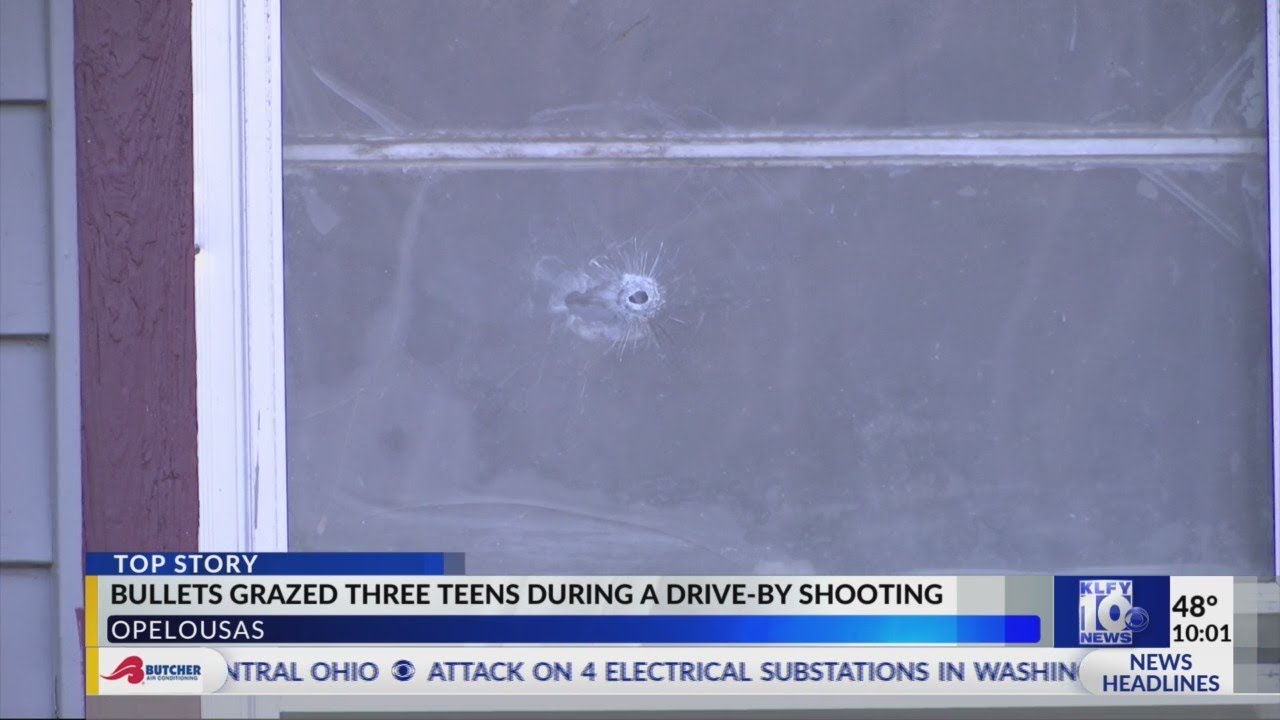 Bullets graze three teens during drive by shooting - YouTube