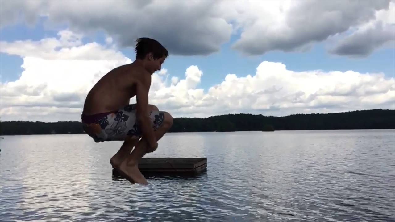 MINI TRAMP FLIPS INTO WATER - YouTube