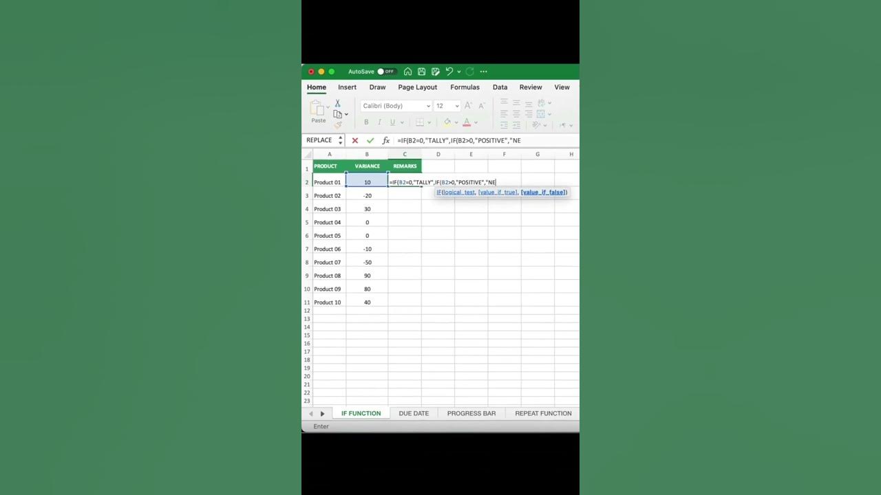 Using IF Functions in Microsoft Excel | Excel Tips And Tricks | Ms. Excel Functions | Excel ...