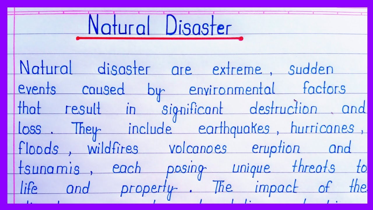 Essay on Natural Disaster in English || Natural Disaster Essay in ...